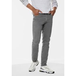 5-Pocket-Hose Street One MEN, Herren, Gr. 31, Länge 32, grau (steel grau), Web, 97% Baumwolle, 3% Elasthan, unifarben, casual, gerade lang, Hosen, aus Baumwolle mit Stretchanteil