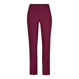 Stoffhose Stehmann, Damen, Gr. 42, N-Gr, rot (beet rot), Obermaterial: 72% Viskose, 25% Polyamid, 3% Elasthan, unifarben, casual, regular fit knöchellang, Hosen, mit Schlitz