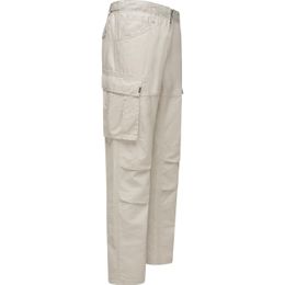 Leinenhose Ragwear "Merly Long Linen" Gr. 30, Normalgrößen, weiß (bone) Herren Hosen Modische lange Cargo-Hose