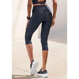 active by Lascana Caprileggings LASCANA ACTIVE, Damen, Gr. XS (32/34), N-Gr, schwarz, Obermaterial: 85% Polyester, 15% Elasthan, unifarben, Mesh, sportlich, figurbetont kniebedeckend, Hosen, Sporthose in Allover-Leo-Optik