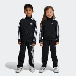 Trainingsanzug adidas originals "FIREBIRD" Gr. 104, schwarz Kinder Sportanzüge