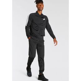 Jogginganzug Puma "BASEBALL TRICOT SUIT", Herren, Gr. M, schwarz (Puma schwarz), Trikot, Obermaterial: 100% Polyester, unifarben, sportlich, regular fit, Sportanzüge