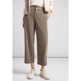 Cordhose Street One Gr. 36, Länge 26, grau (schwarz taupe), Damen, Web, Stoff, 98% Baumwolle, 2% Elasthan, unifarben, Hosen, aus Baumwolle mit Stretchanteil