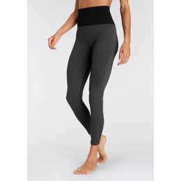 Leggings Vivance ACTIVE "-Sporthose" Gr. S (36/38), N-Gr, schwarz Damen Hosen Jacquardmuster und breitem Bund