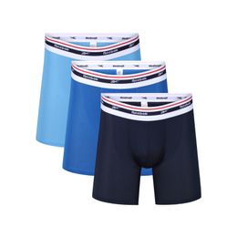 Boxer Reebok "Mens RBK Sports Trunks Med FINLO" Gr. M, blau (blautöne) Herren Unterhosen mit elastischem Logobund