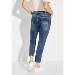 Gerade Jeans Cecil Gr. 26, Länge 28, blau (mid blue wash) Damen Jeans Middle Waist