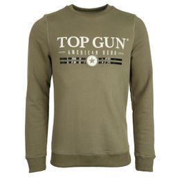 Sweater Top Gun "TG202011129" Gr. 52 (L), grün (olive) Herren Sweatshirts