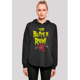 Kapuzenpullover F4NT4STIC "Stranger Things You Better Run Netflix TV Series" Gr. L, schwarz Damen Pullover Premium Qualität