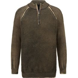 Troyer Babista "Pullover TILZIANO", Herren, Gr. L, braun, Obermaterial: 100% Baumwolle CO., unifarben, casual, normal, ohne Ausschnitt, Pullover, im Used-Look