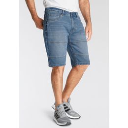 H.I.S. Jeansbermudas H.I.S Gr. 30, N-Gr, blau (light blue) Herren Jeans entspannte Passform, gerader Beinschnitt, modische Washed-Optik