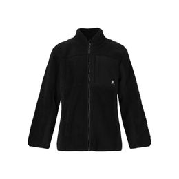 Strickpullover WHISTLER "Bear", Kinder, Gr. 128, schwarz, 100% Polyester, unifarben, Casual, normal, hoch geschlossener Ausschnitt, Pullover, aus atmungsaktiven Teddyfleece