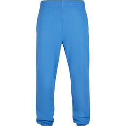 Stoffhose Urban Classics "Urban Classics Herren Ultra Heavy Sweatpants" Gr. L, US-Größen, blau (horizon blue) Herren Hosen