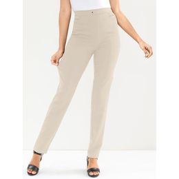 Stretch-Hose Classic Basics Gr. 19, Kurzgrößen, beige (sand) Damen Hosen