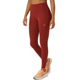 Laufhose asics "ROAD HIGH WAIST TIGHT" Gr. M (40), N-Gr, rot (deep red) Damen Hosen