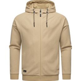 Kapuzensweatjacke Ragwear "Dreyner" Gr. M (50), beige (sand) Herren Sweatjacken Basic Sweatjacke mit Kapuze