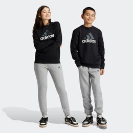 Trainingsanzug adidas Sportswear "ESSENTIALS BIG LOGO KIDS JOGGINGANZUG" Gr. 128, schwarz (black) Kinder Sportanzüge