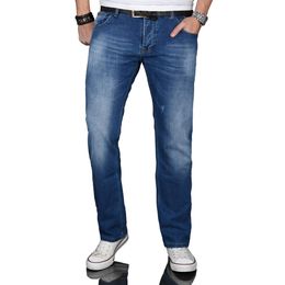 Regular-fit-Jeans Alessandro Salvarini "ASJulio" Gr. W31 L34, Länge 34, blau (as, 063, mittelblau) Herren Jeans mit geradem Bein