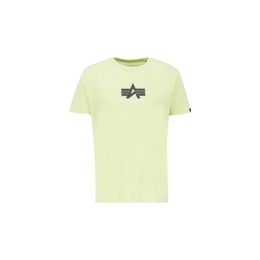 T-Shirt Alpha Industries "Alpha Industries Men - T-Shirts Basic T Rubber" Gr. L, grün (arctic lime), Herren, Obermaterial: 90% Baumwolle, 10% Polyester, Shirts