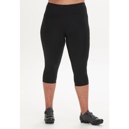 Trainingstights Q BY ENDURANCE "Kaisa W 3/4" Gr. 44, EURO-Größen, schwarz, Damen, 72% Nylon, 28% Elasthan, unifarben, Hosen, mit hoher Kompression