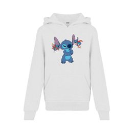 Kapuzenpullover F4NT4STIC "Disney Lilo und Stitch Kleine Teufel" Gr. 110/116, weiß Mädchen Pullover Print