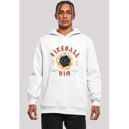 Kapuzenpullover F4NT4STIC "Stranger Things Fireball Dice 86 Netflix TV Series" Gr. L, weiß Herren Pullover Premium Qualität