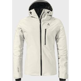 Schöffel Outdoorjacke SCHÖFFEL "Ski Jacket Style Nollen WMS", Damen, Gr. 40, beige (9040, natur), Oberstoff : 100% Polyester (Membran: Polyurethan) Futter : 100% Polyester Futter Mittleres Rückenteil: 84% Nylon 16% Elasthan Wattierung : 100% Polyester, sportlich, regular fit, hoch geschlossener Ausschnitt, Jacken