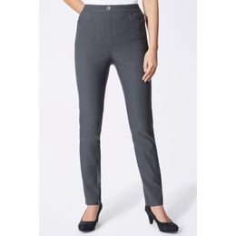 Stretch-Hose Classic Basics Gr. 38, Normalgrößen, grau (anthrazit) Damen Hosen