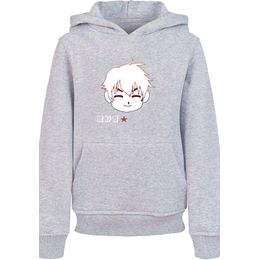 Kapuzenpullover F4NT4STIC "Manga Boy Japan" Gr. 122/128, grau (erdgrau), Mädchen, Obermaterial: 65% Baumwolle, 35% Polyester, Pullover, Print