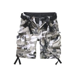 Cargoshorts Brandit "Brandit Herren Savage Vintage Cargo Shorts" Gr. 4XL, US-Größen, weiß (snowcamouflage), Herren, 100% Baumwolle, Hosen