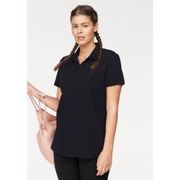 Poloshirt Kangaroos Gr. 40/42, schwarz Damen Shirts Kurzarm, unifarben, Polokragen, aus Baumwolle