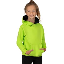 Sweatshirt TRIGEMA "TRIGEMA Kapuzenpullover mit Kängurutasche" Gr. 104, gelb (lemon) Kinder Sweatshirts