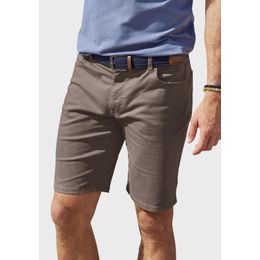 Chinoshorts John Devin "regular-fit" Gr. 32, N-Gr, braun, Herren, Web, Obermaterial: 97% Baumwolle, 3% Elasthan, unifarben, Hosen, 5-Pocket Chino-Shorts aus elastischer Baumwoll-Qualität