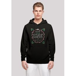 Kapuzenpullover F4NT4STIC "ACDC Christmas Weihnachten" Gr. L, schwarz Herren Pullover Print