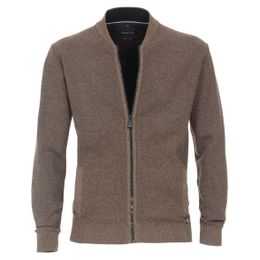 Strickjacke Casamoda "Casamoda Strickjacke uni", Herren, Gr. M, beige, 90% Baumwolle, 10% Polyamid, Strickjacken