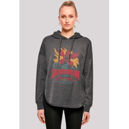 Kapuzenpullover F4NT4STIC "Stranger Things Demogorgon Netflix TV Series" Gr. L, grau (charcoal) Damen Pullover Premium Qualität