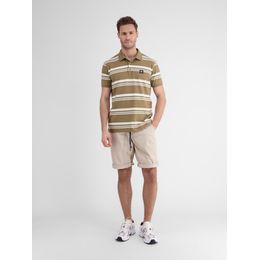 Poloshirt Lerros "Lerros Gestreiftes Poloshirt für Herren", Herren, Gr. M, beige (desert sand), 100% Baumwolle, ohne Ausschnitt, Shirts