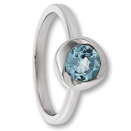 Silberring ONE ELEMENT "Blau Topas Ring aus 925 Silber" Fingerringe Gr. 50, Silber 925 (Sterlingsilber), silberfarben (silber) Damen Silber Schmuck