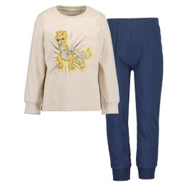 Pyjamaoberteil Blue Seven "Blue Seven Pyjama NIGHTWEAR - 2er Set" Gr. 104/110, beige (043, kiesel), Kinder, 100% Baumwolle, Shirts