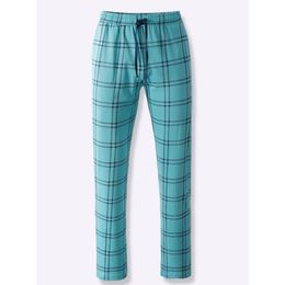 wäschepur Pyjamahose WÄSCHEPUR, Herren, Gr. 48/50, Normalgrößen, blau (ozean, kariert), 100% Baumwolle, gemustert, kariert, bedruckt, Hosen