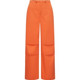 Stoffhose Ragwear "Paragata" Gr. 25, Normalgrößen, orange Damen Hosen Stylische Parachute-Hose mit Kordelzügen