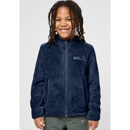 Fleecejacke Jack Wolfskin "NEPALI JACKET G" Gr. 104, blau (night-blue) Kinder Jacken