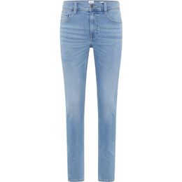 Slim-fit-Jeans Mustang "Style Oregon Slim" Gr. 36, Länge 30, blau (413 mittelblau) Herren Jeans