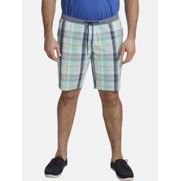 Bermudas CHARLES COLBY "Bermuda BARON SERVAN" Gr. 58, blau (türkis kariert) Herren Hosen