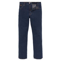 Gerade Jeans Wrangler "Texas" Gr. 40, Länge 32, blau (dark blue stone) Herren Jeans