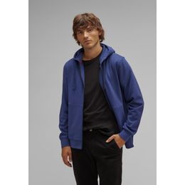 Sweatjacke Street One MEN Gr. XL (54), blau (true blue) Herren Sweatjacken mit Kapuze Tunnelzugband