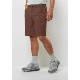 Shorts Jack Wolfskin "GRAVEX SHORTS M", Herren, Gr. 46, Normalgrößen, braun (schwarz, rust), OBERSTOFF: 84% POLYAMID, 16% ELASTHAN; LINING: 100% POLYESTER, Hosen