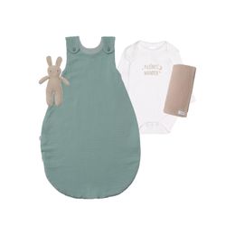 Erstausstattungspaket Liliput "Kleines Wunder", M&auml;dchen, Gr. 86/92, gr&uuml;n (wei&szlig;, gr&uuml;n), 100% Baumwolle, KOB Set-Artikel Erstausstattungspaket, mit hochwertigem Musselinschlafsack
