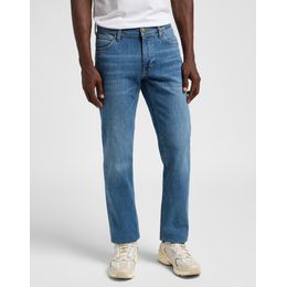 Regular-fit-Jeans Lee "DAREN ZIP FLY" Gr. 42, Länge 32, blau (highland), Herren, Denim/Jeans, Obermaterial: 92% Baumwolle, 6% Elastomultiester, 2% Elasthan, Jeans