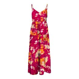 Maxikleid Only "ONLALMA LIFE VIS STRAP LONG DRESS AOP" Gr. M (38), N-Gr, rot (fiery red aop:538 cosmos) Damen Kleider