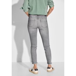 Slim-fit-Jeans Cecil Gr. 29, Länge 28, grau (light grey stone wash) Damen Jeans in grauer Waschung